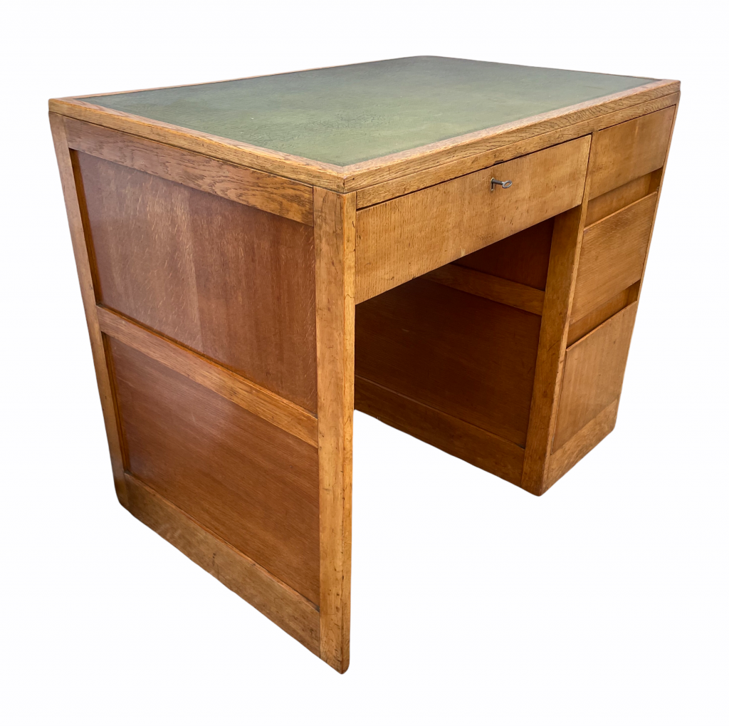 1930s Oak Desk - Poirot Art Deco Furnishings