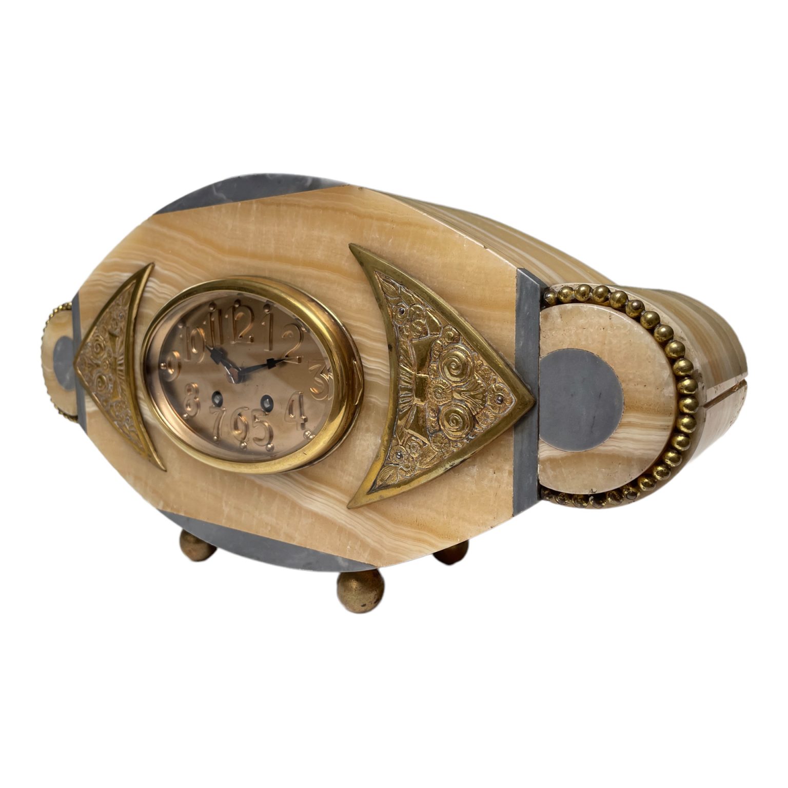 French Art Deco Mantle Clock - Poirot Art Deco Furnishings