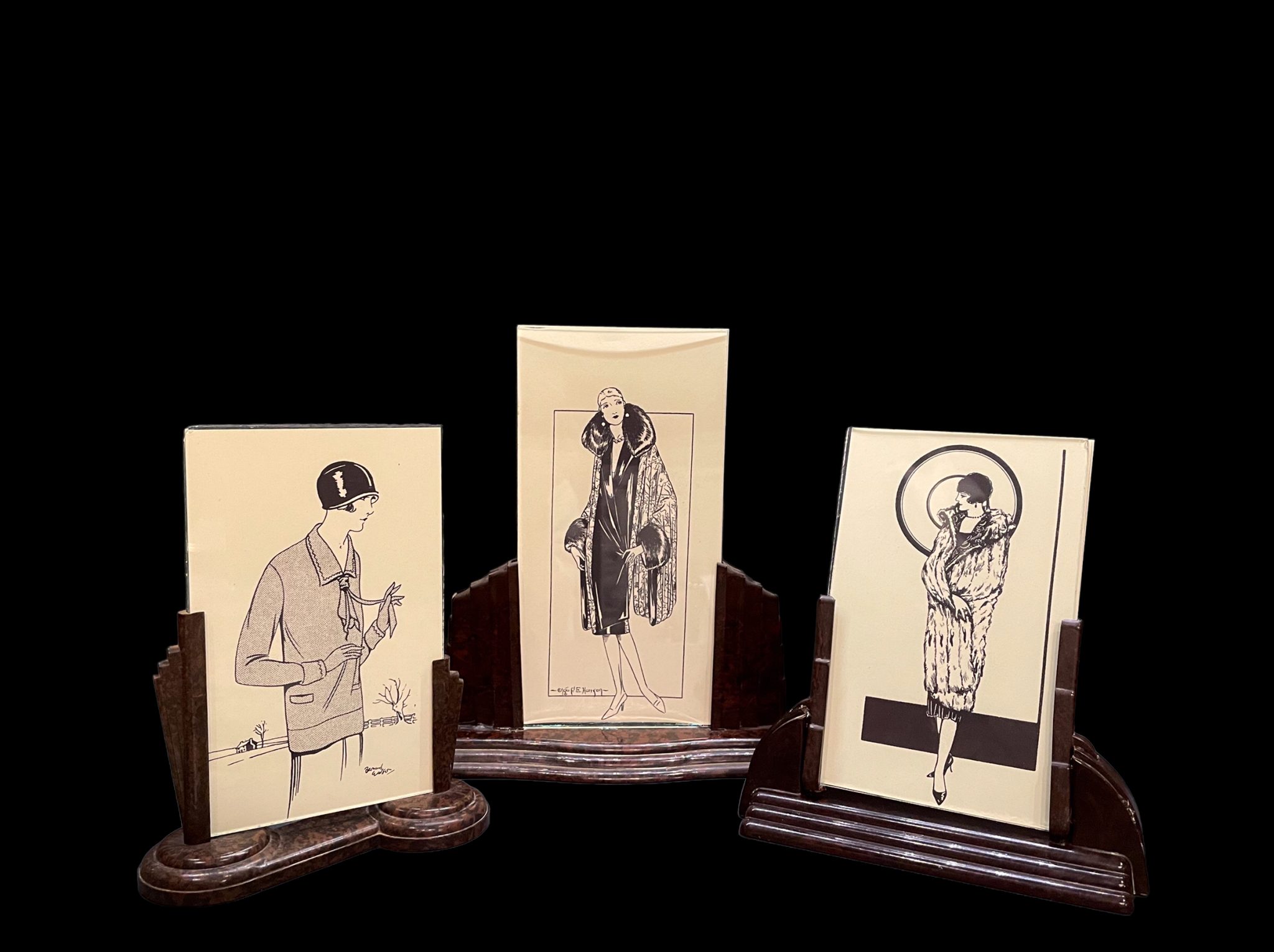 A set of Three Art Deco Bakelite Frames - Poirot Art Deco Furnishings
