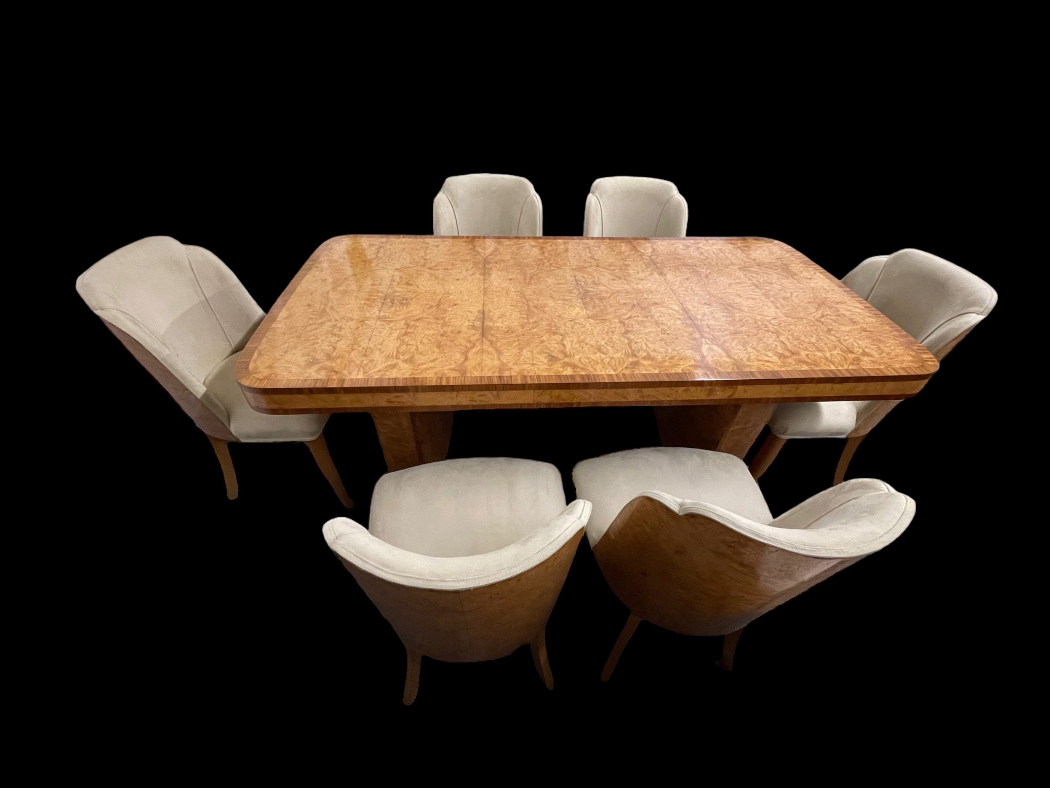 SOLD - Art Deco Dining Room Table and Six Chairs by Harry & Lou Epstein ...